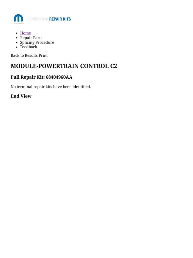 2017 Charger - POWERTRAIN CONTROL C2 Connector | PDF | Chrysler ...