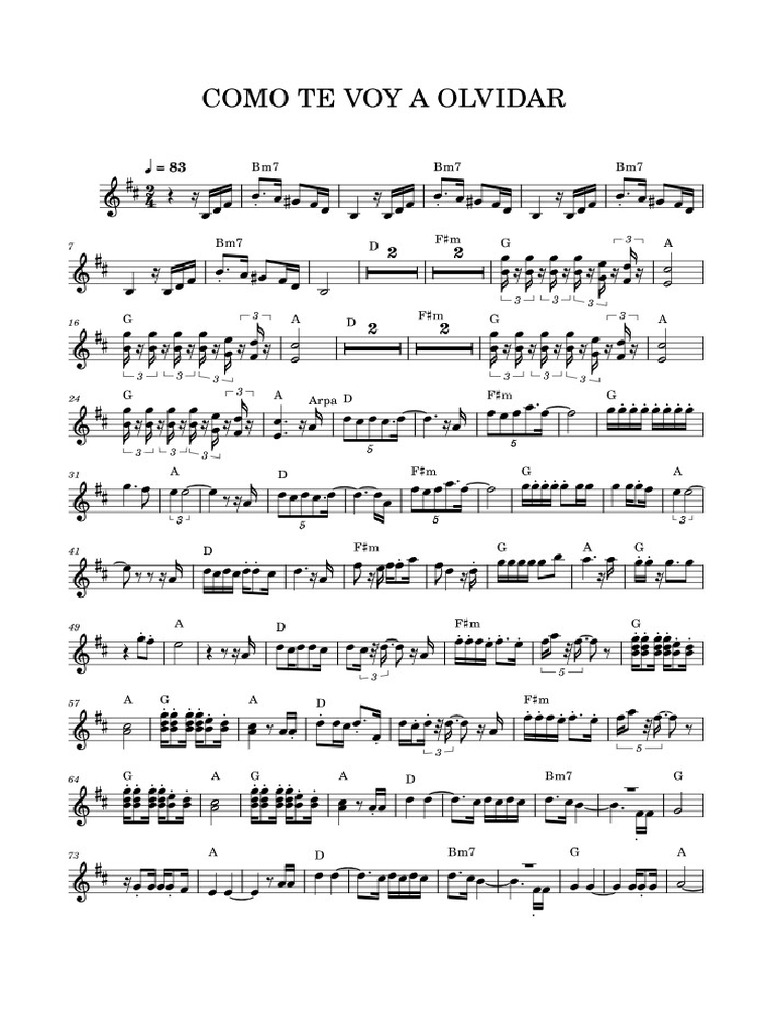 Como Te Voy A Olvidar-Ten-P1 | PDF