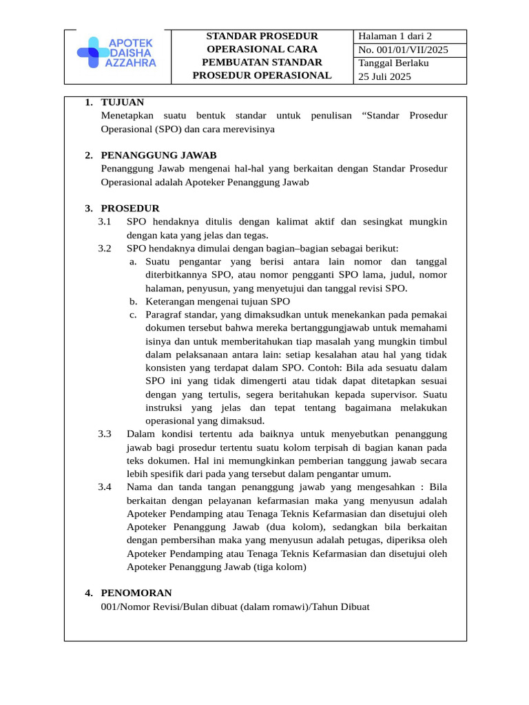 Sop Pembuatan Sop | PDF