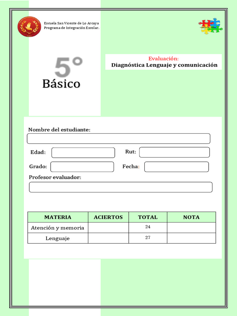 Evaluacion Diagnostica 5° Basico | PDF | Hormiga