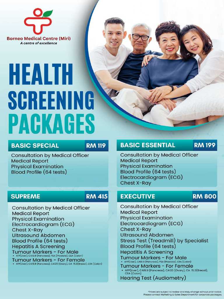 Health Screening Package Miri | PDF