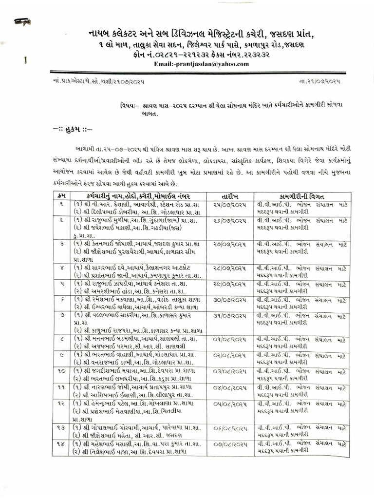Order Teacher Shravan 2025 | PDF