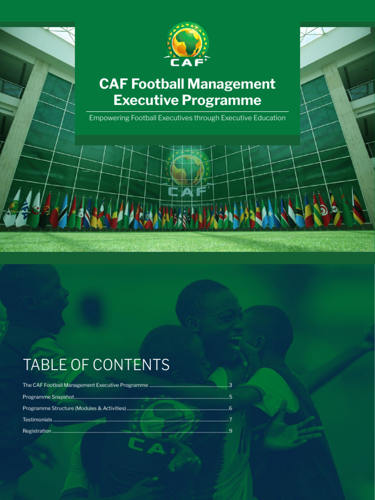 CAF Football Management Executive Programme | PDF