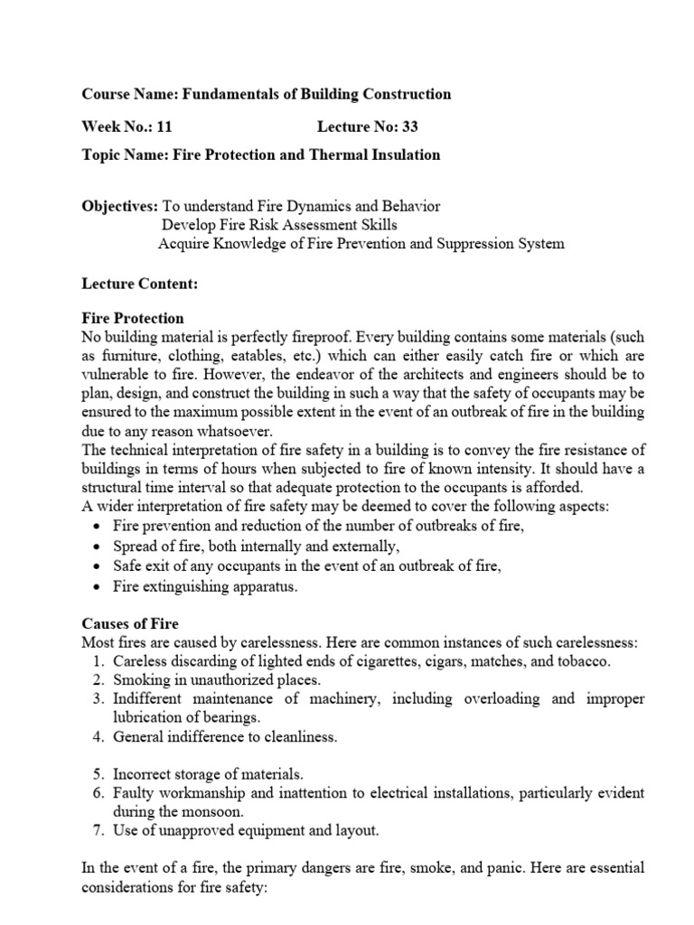 Fire Protection & Thermal Insulation Basics | PDF | Thermal Insulation ...