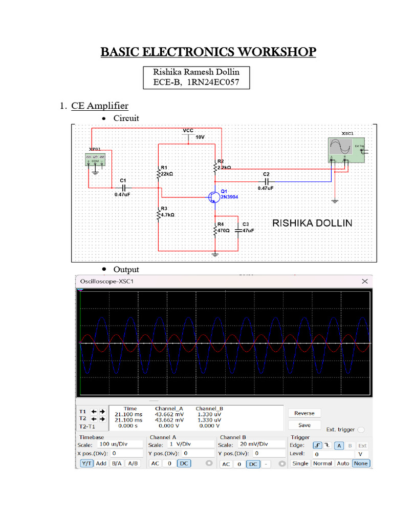 Basic Electronics Workshop Assingment | PDF