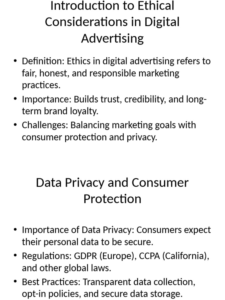 Ethical Considerations in Digital Ads | PDF | Advertising | Online ...