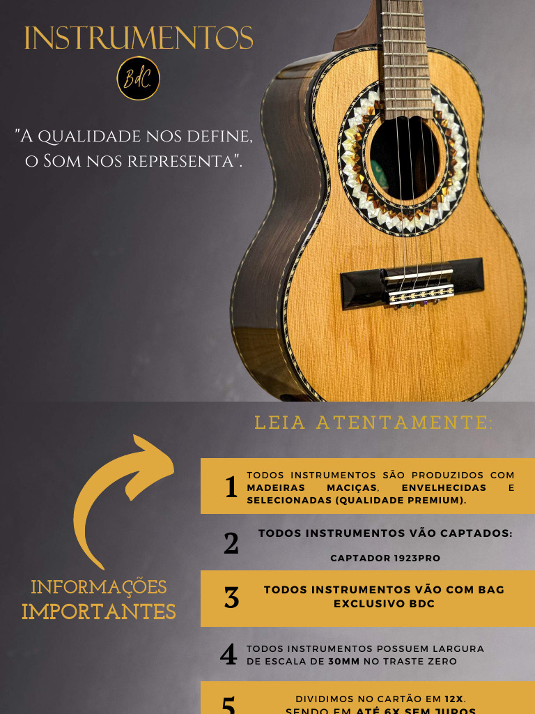 Cavaquinho 1923: Qualidade Premium e História | PDF | Instrumentos musicais
