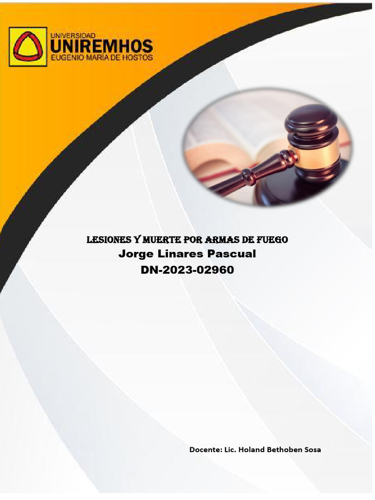 Lesiones y Muerte Por Arma de Fuego. Esc PDF | PDF
