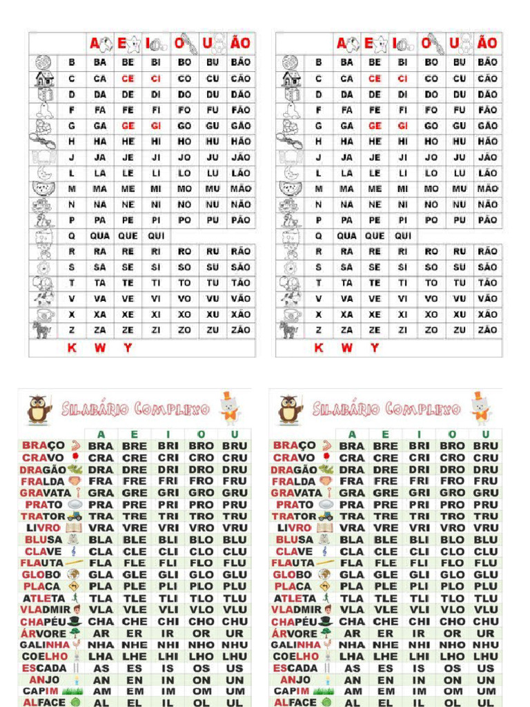 Silabario Simples e Complexo | PDF