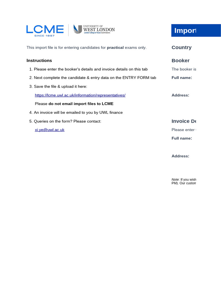 Registration Form LCME NOV Practical 2025 | PDF | Money | Payments