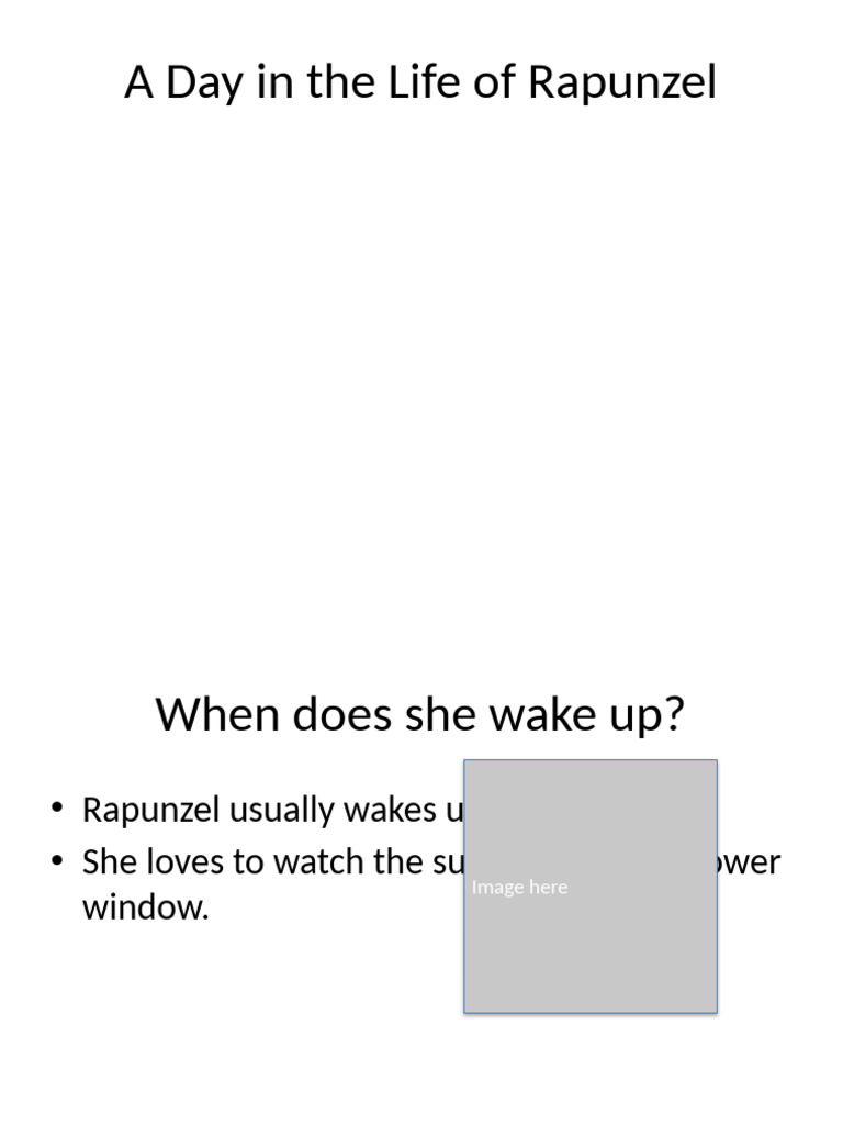 Rapunzel's Daily Routine Explained | PDF