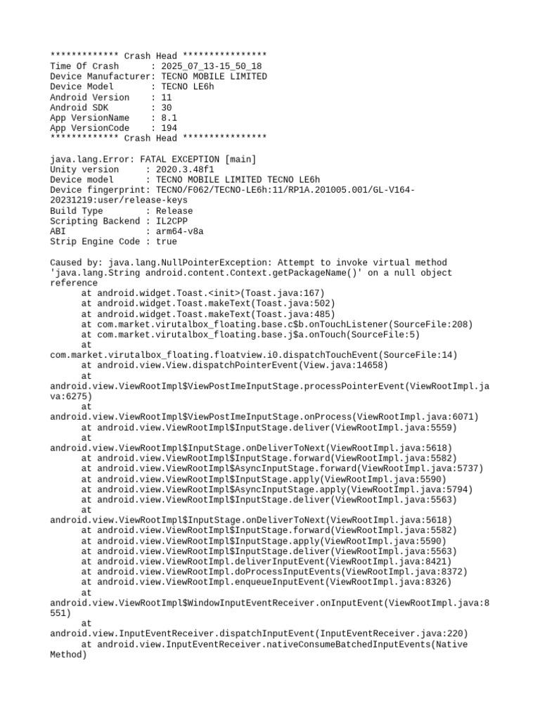 Mod Menu Crash 2025 07 13-15 50 18 | PDF | Java (Programming Language) | Software Development