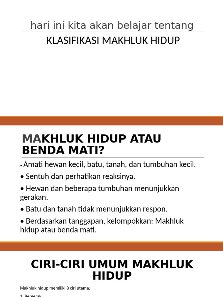 Klasifikasi Makhluk Hidup Kembangkan | PDF