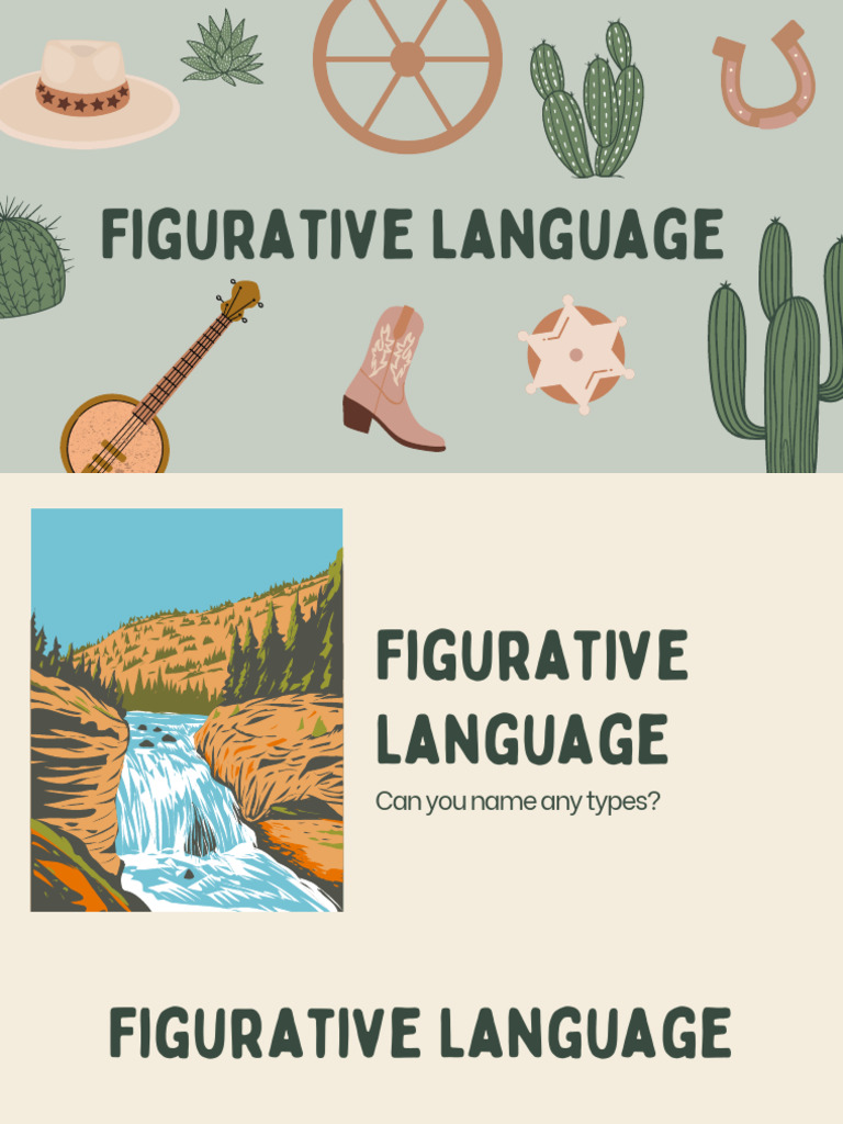 Figurative Language Education Presentation Southwestern Illustration | PDF