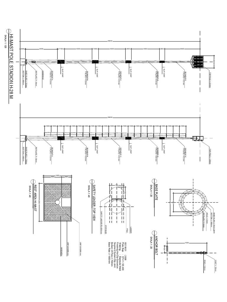 HI-MAST Pole Specifications and Details | PDF | Mechanical Engineering ...