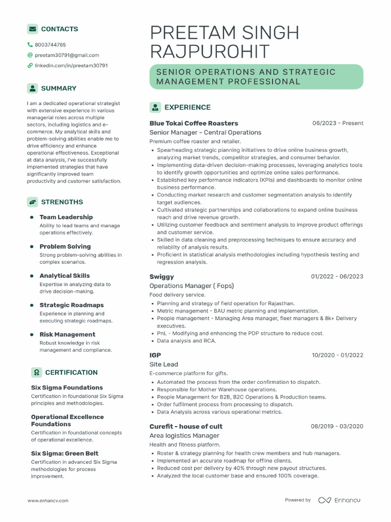 Preetam Singh Raj Purohit Resume | PDF