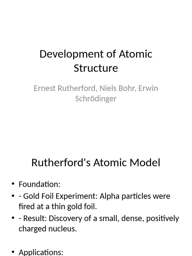 Atomic Structure Presentation | PDF