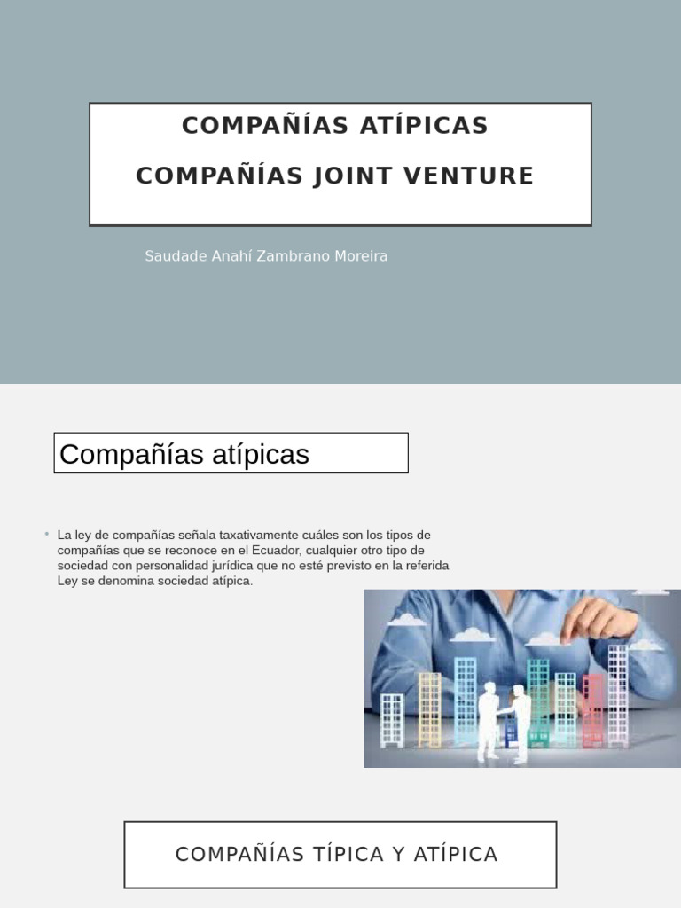 Compañías Atípicas y Joint Venture | PDF | Proyecto conjunto | Business