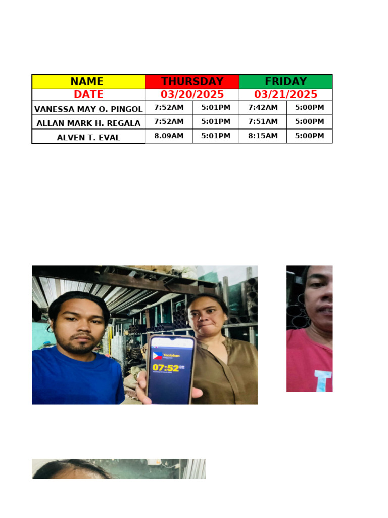 DTR Schedule for March 2025 | PDF