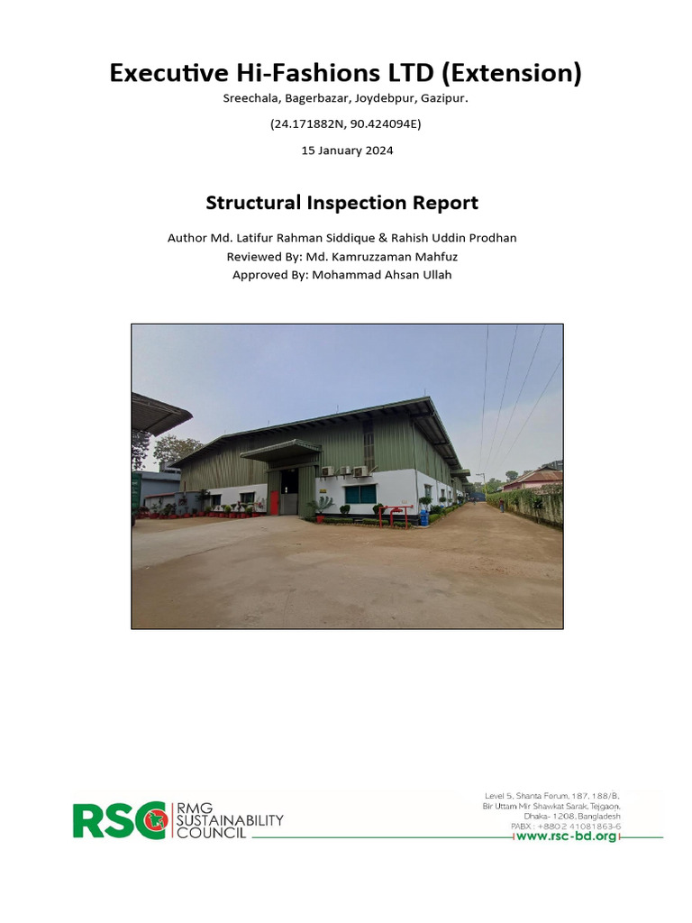 Structural Inspection Report for Hi-Fashions | PDF | Framing ...