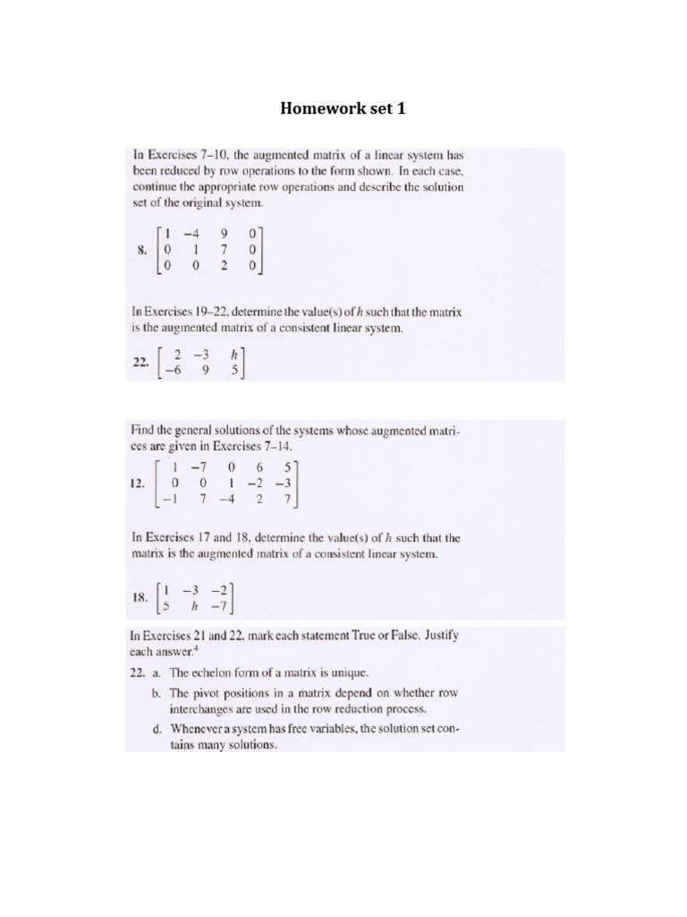 Math2111-HW1 Homework Set 1 | PDF