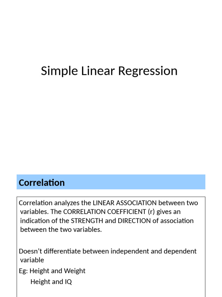 Regression-SIMPLE LINEAR | PDF | Linear Regression | Errors And Residuals