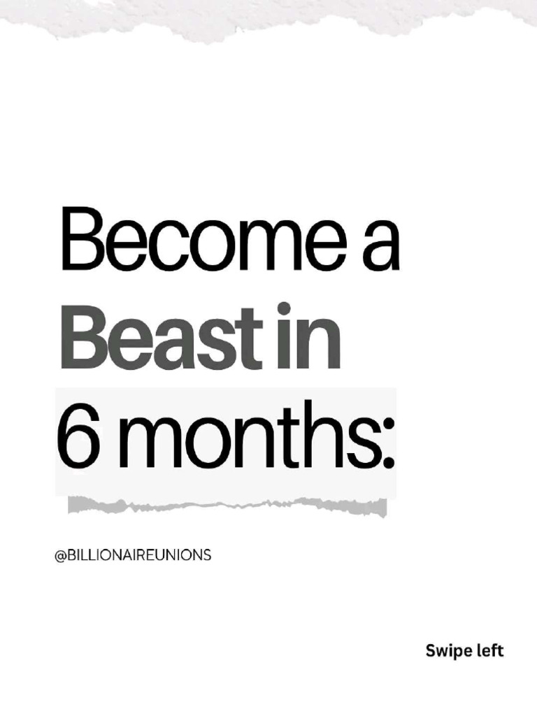Become A Beast in 6 Months | PDF