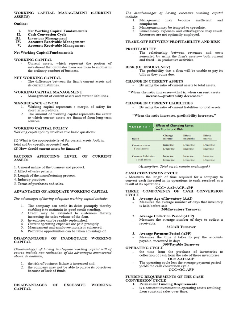 Effective Working Capital Management Guide | PDF | Credit Card ...
