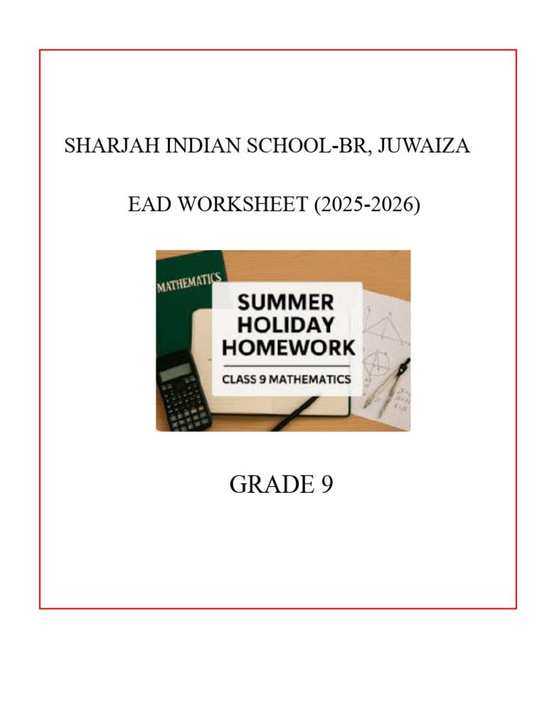 Grade 9-Ead Worksheet | PDF | Rectangle | Elementary Mathematics