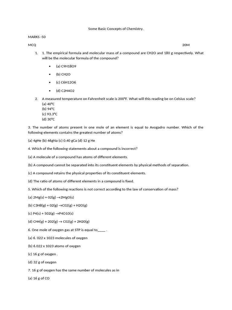 Conservation of Mass in Reactions | PDF | Mole (Unit) | Physical Sciences