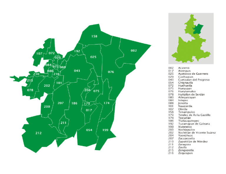 Mapa de Teziutlan Puebla Con Nombres | PDF