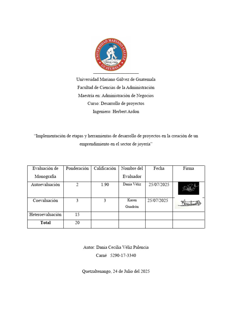 Desarrollo de Proyectos en Joyería | PDF | Iniciativa empresarial ...