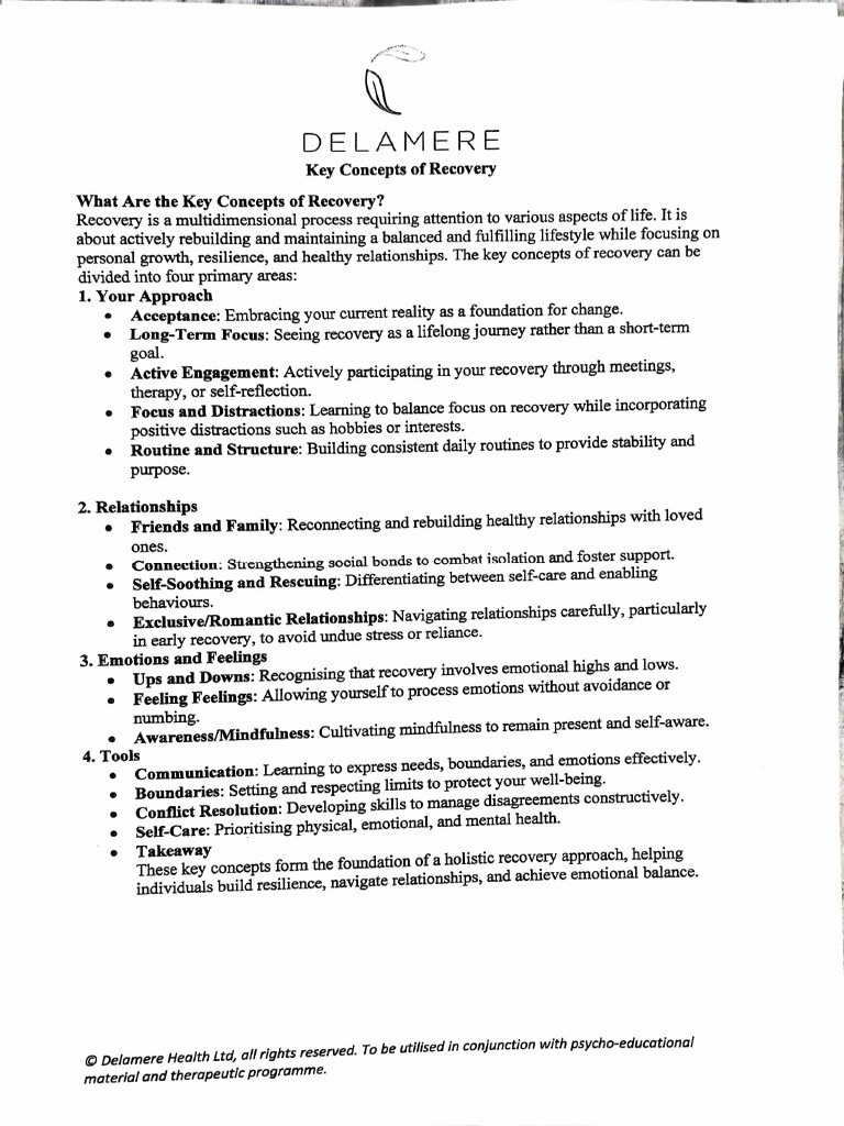 Key Concepts of Recovery Neuroscience | PDF | Emotions | Psychological ...