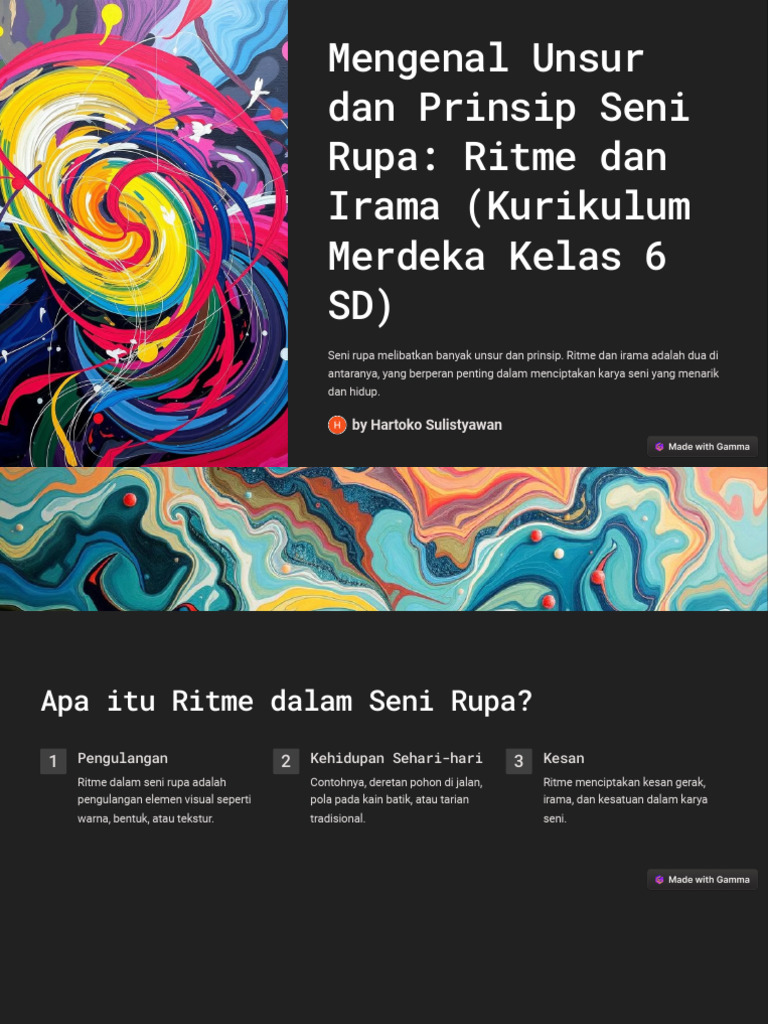 Mengenal Unsur Dan Prinsip Seni Rupa Ritme Dan Irama Kurikulum Merdeka ...