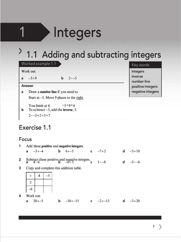 Worksheet Math 8-16 Integers Kiana | PDF | Subtraction | Discrete ...
