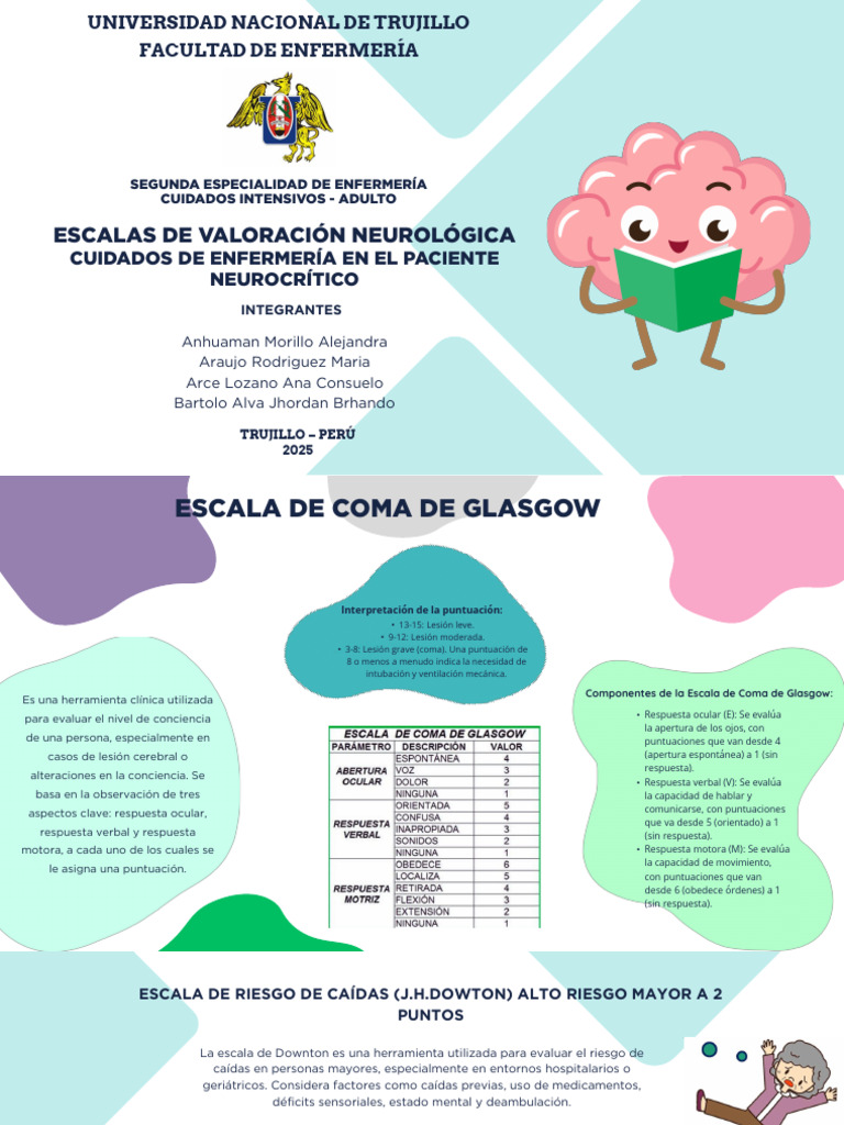 Escalas de Valoración Neurológica | PDF | Coma | Medicina de Cuidados ...