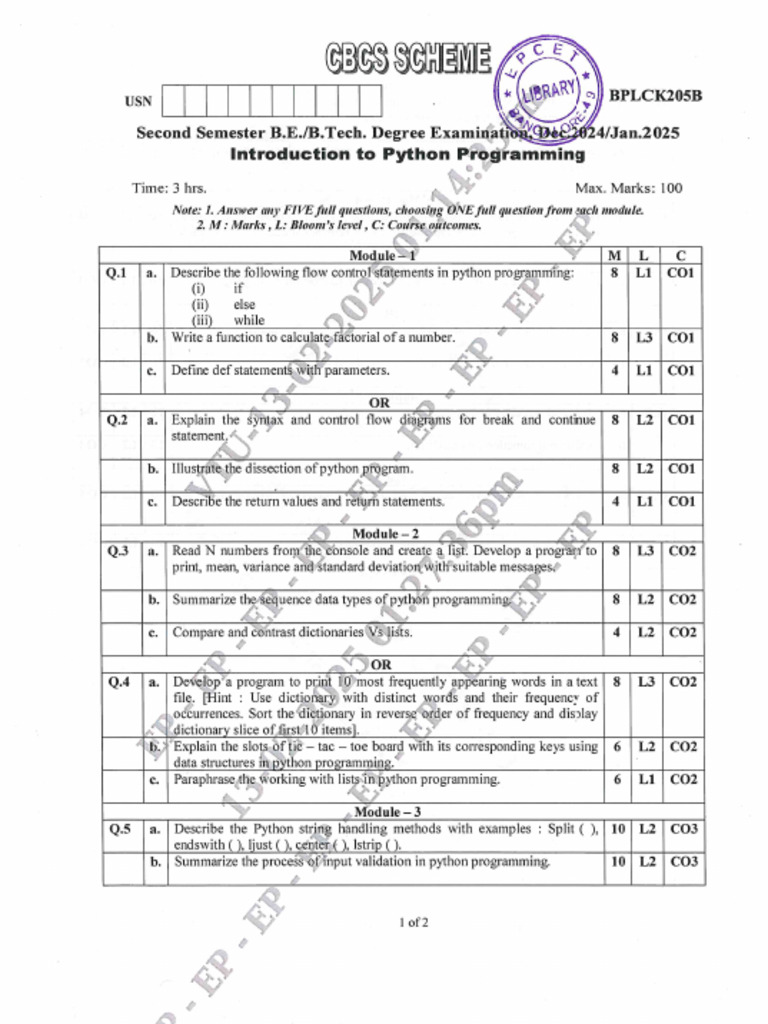 BPLCK205B Jan 2025 | PDF