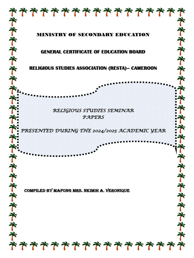 Rs Papers Presentated During The 2024-2025 Seminars | PDF | Jesus | Critical Thinking