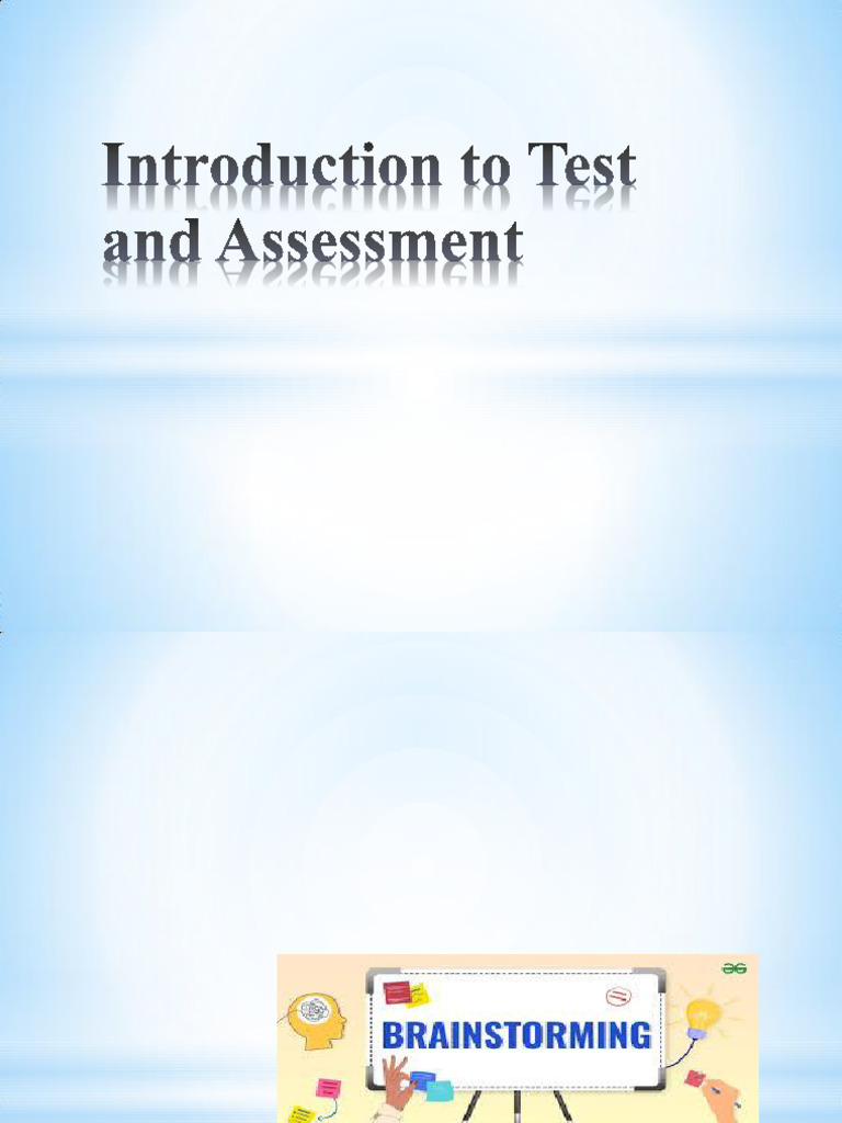 Introduction To Test and Assessment | PDF | Educational Assessment ...
