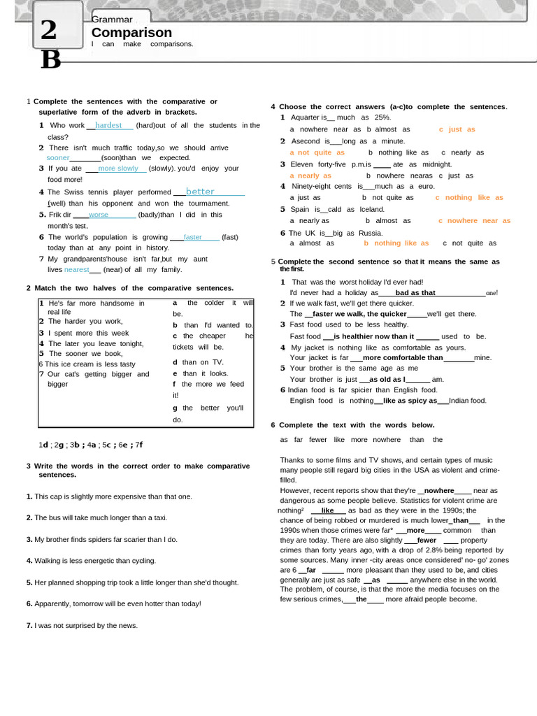 b13 Elearning Unit 2bd Grammar Workbook | PDF