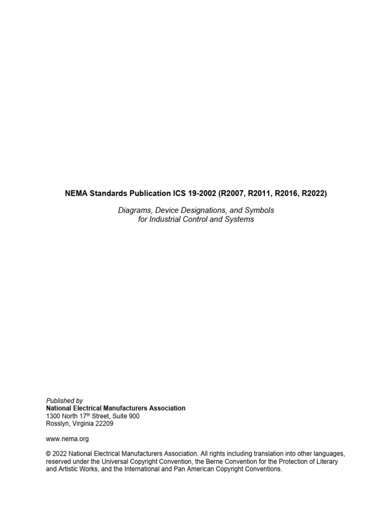 NEMA ICS 19-2002 Electrical Symbols Guide | PDF | Electrical Wiring | Relay