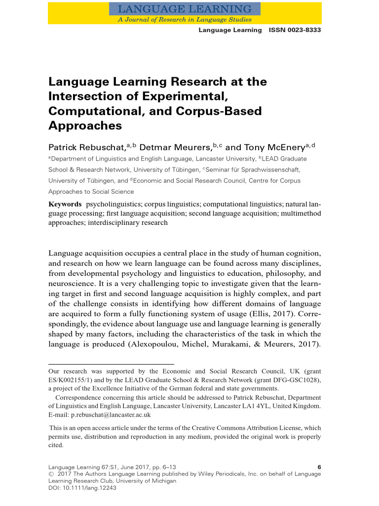 Multimethod Approaches in Language Learning | PDF | Language ...