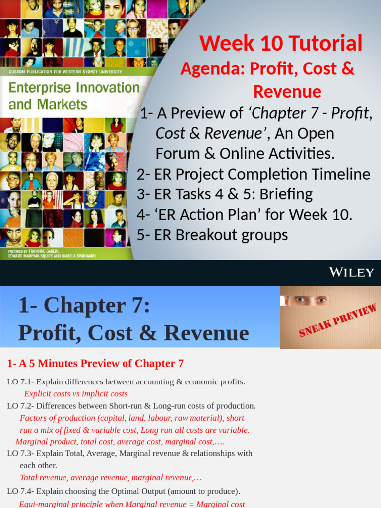 Tutorial Agenda Week 10 | PDF | Marginal Cost | Long Run And Short Run