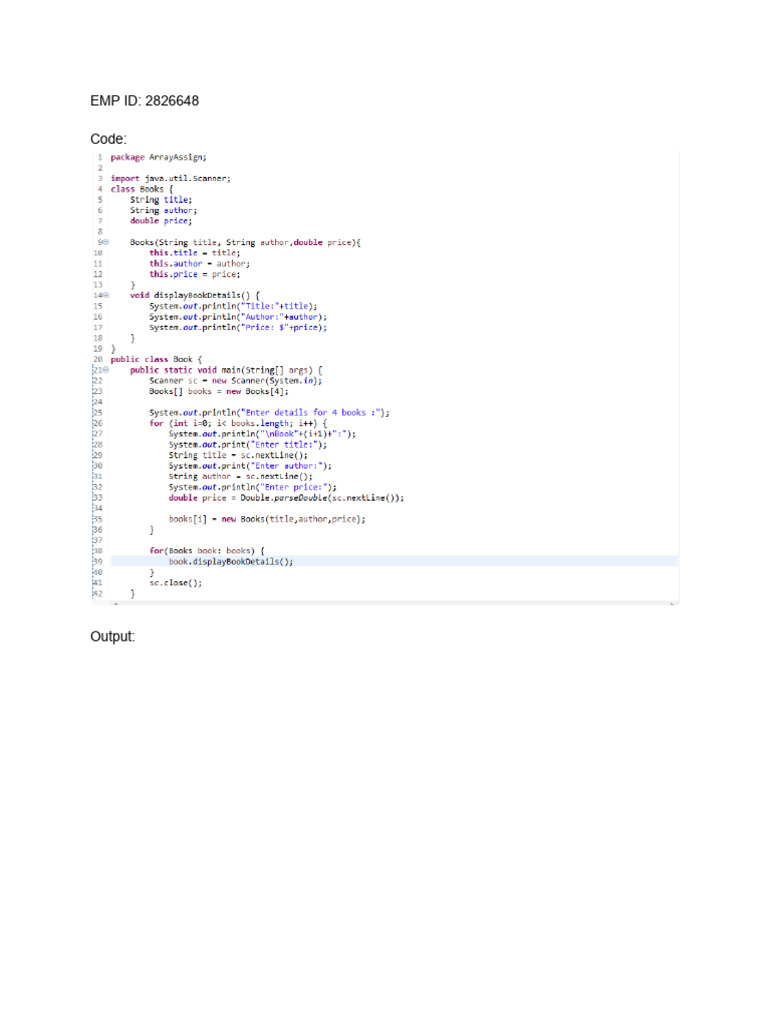 JAVA Array Assign | PDF