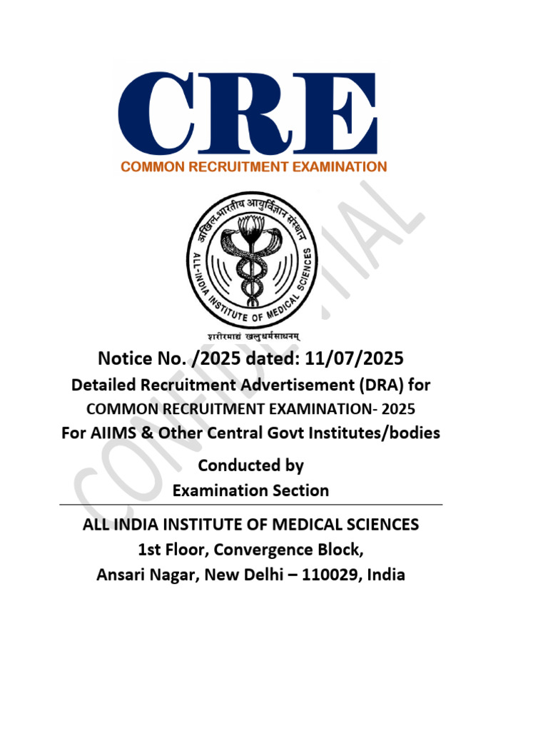 Aiims Cre 2025 | PDF