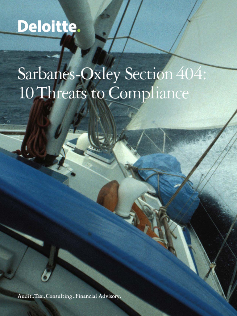 10 Compliance Threats for SOX 404 | PDF | Internal Control | Sarbanes ...