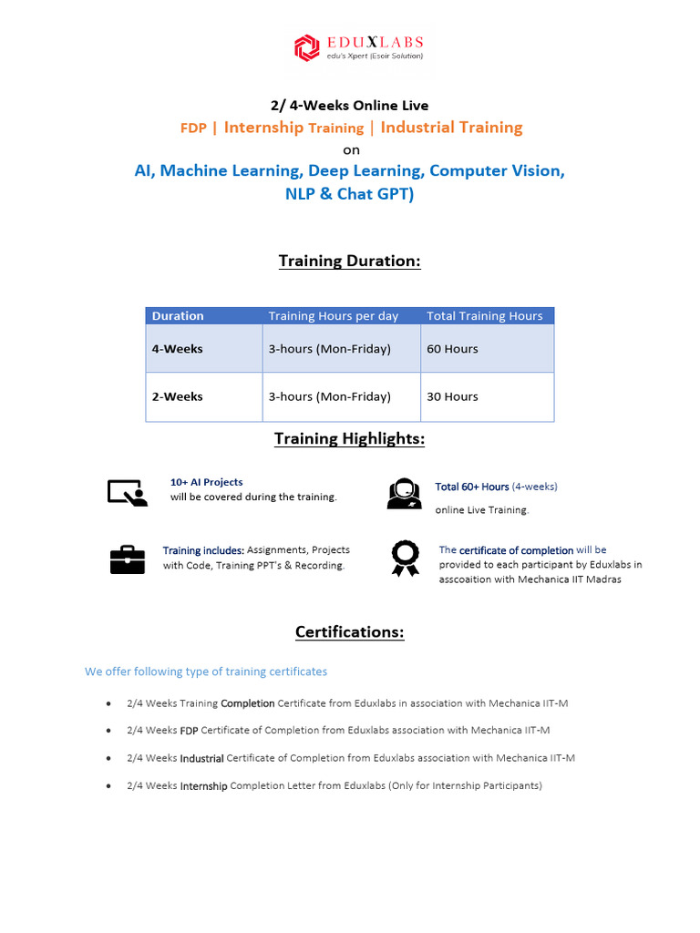 2-4-Weeks ML, DL, CV & NLP | PDF | Cluster Analysis | Regression Analysis