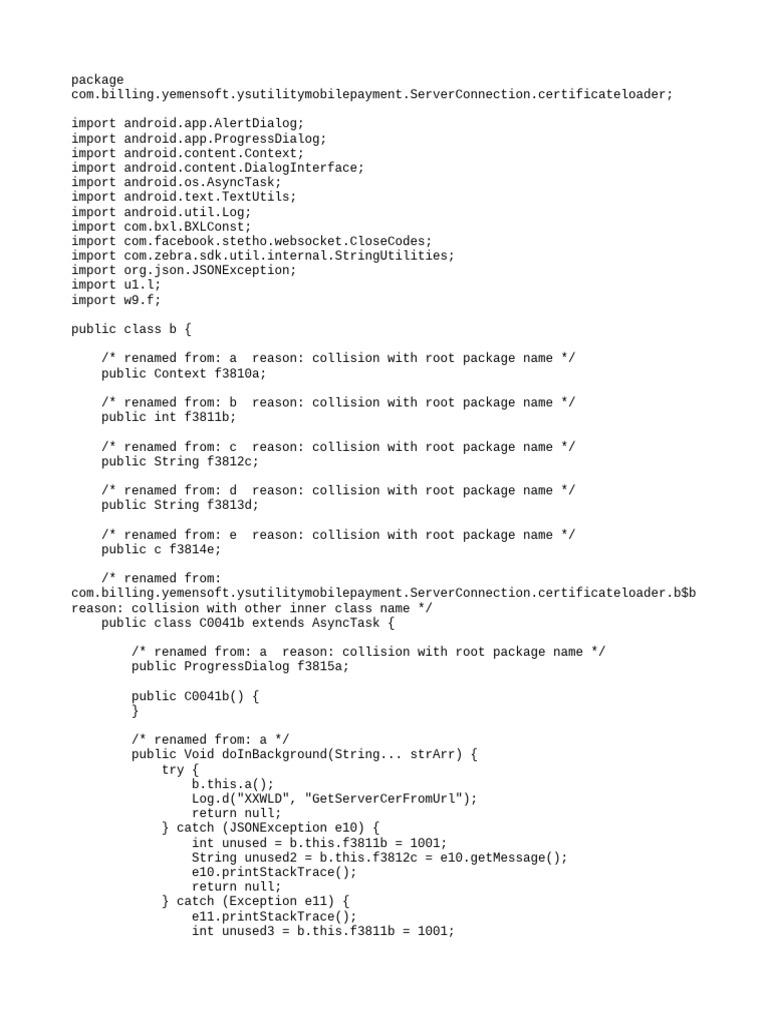 Android AsyncTask for Server Certificate Loading | PDF | Computer ...