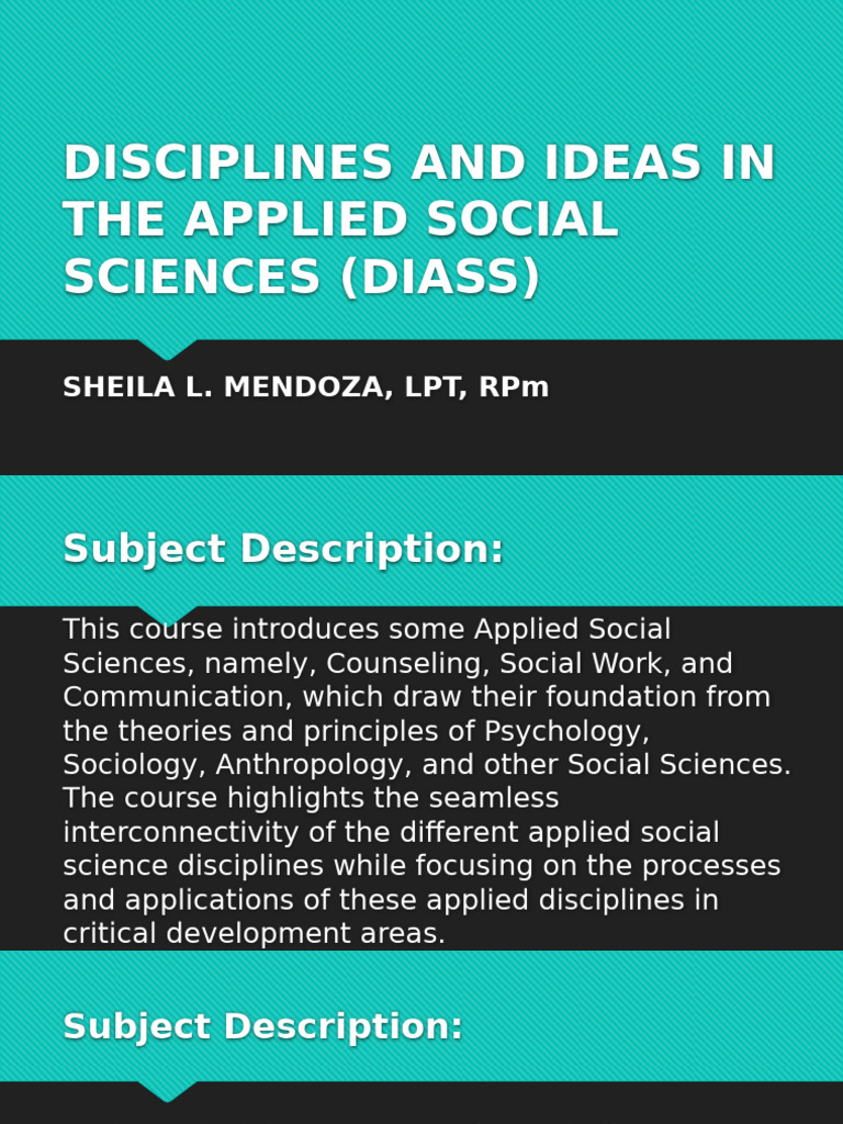 Understanding Applied Social Sciences | PDF | Social Sciences | Science