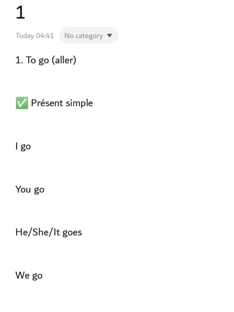 Verbes de Base 1ère | PDF